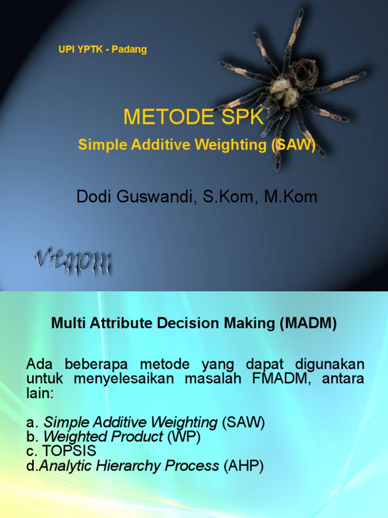 Metode SAW dalam SPK untuk Beasiswa | PDF | Teknologi & Rekayasa