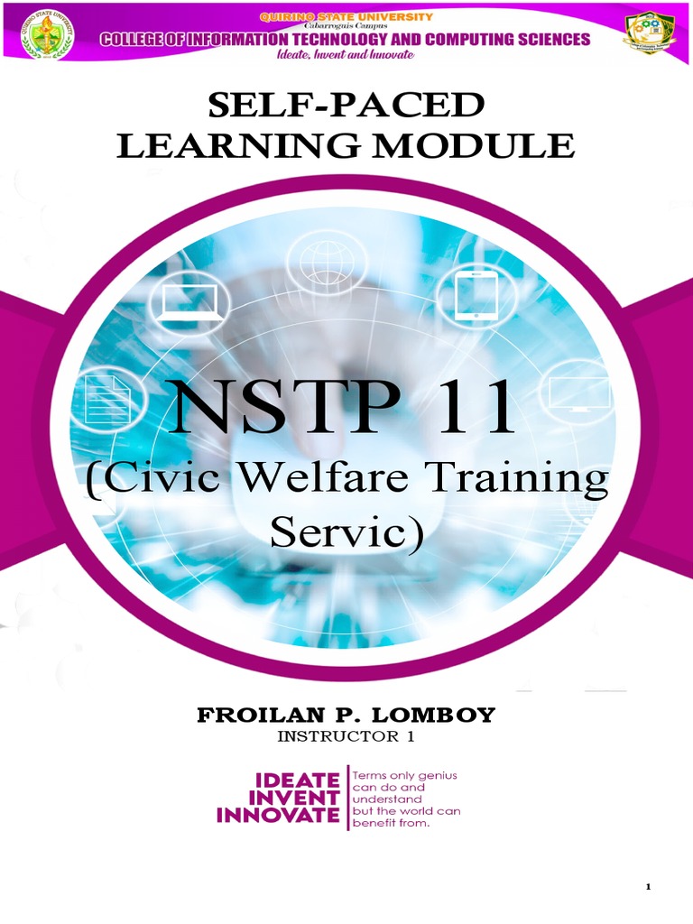 Self-Paced Learning Module: NSTP 11 | PDF | Rubric (Academic) | Information