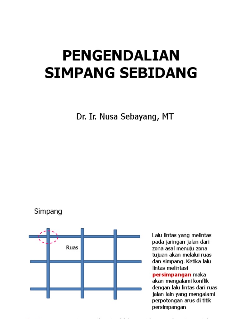 Materi 7 Konsep Dasar Sistem Pengedalian Simpang | PDF