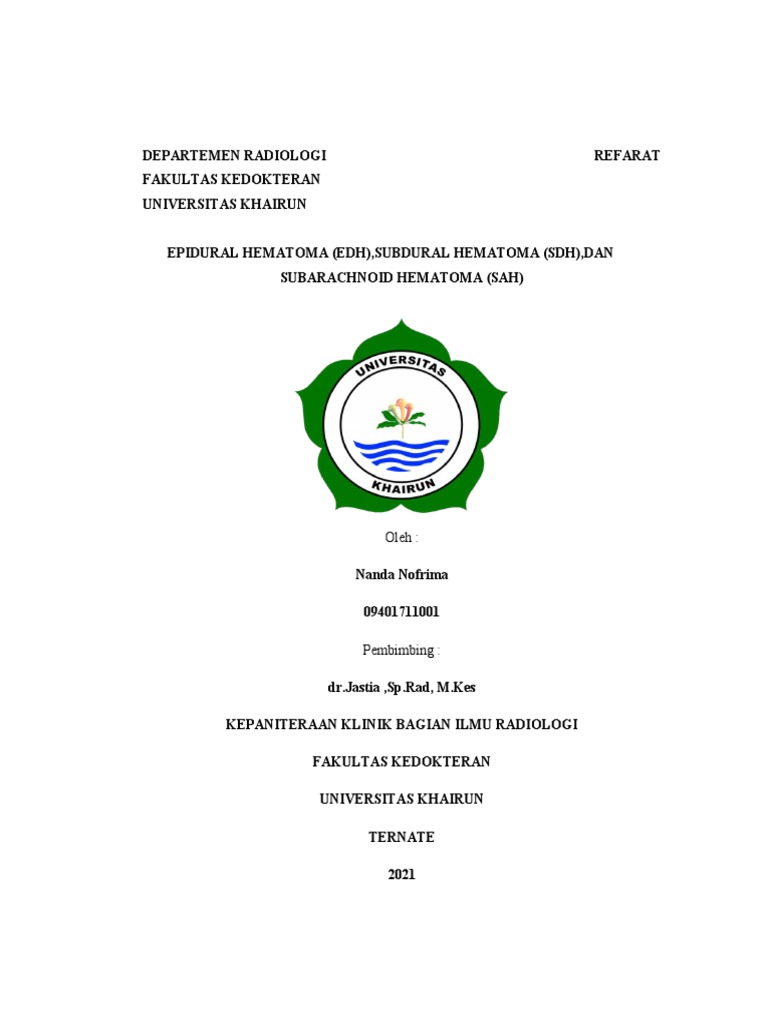 Referat Edh, SDH, Sah | PDF