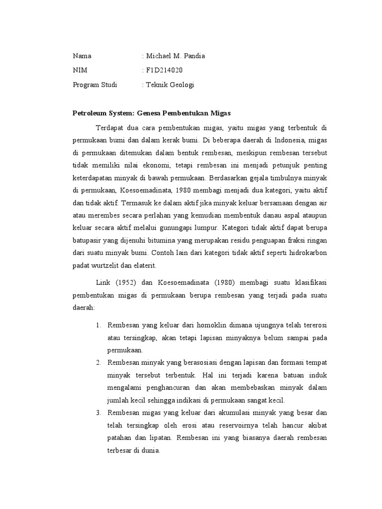 Genesa Migas Dan Cebakan Geomigas | PDF
