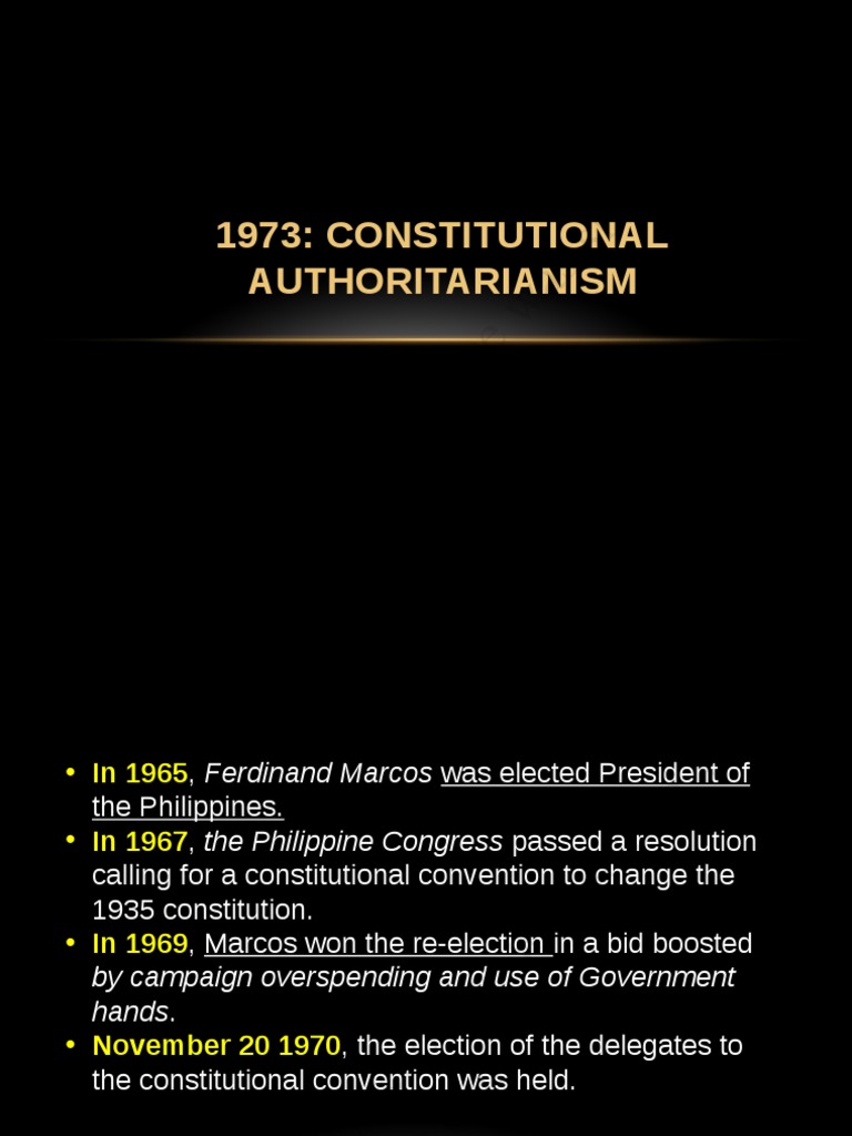 1973: Constitutional Authoritarianism: This Study Resource Was Shared ...