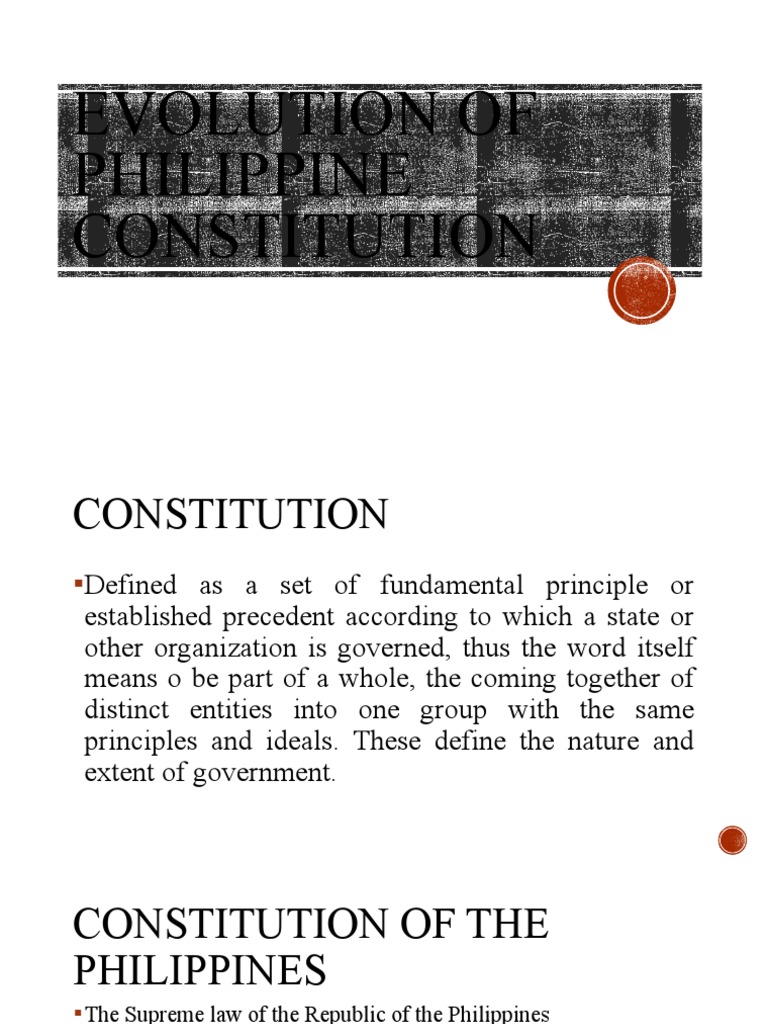 Evolution of Philippine Constitution | PDF