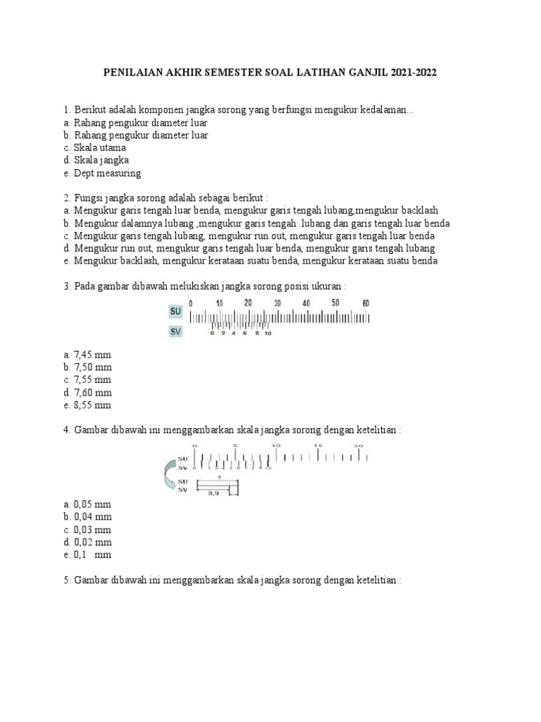 Pdo X Tkro Penilaian Akhir Semester Soal Latihan Ganjil 2021 | PDF