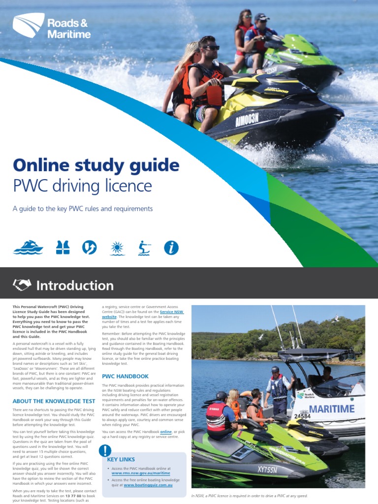 Study Guide Personal Watercraft Driving Licence | PDF | Driver's ...