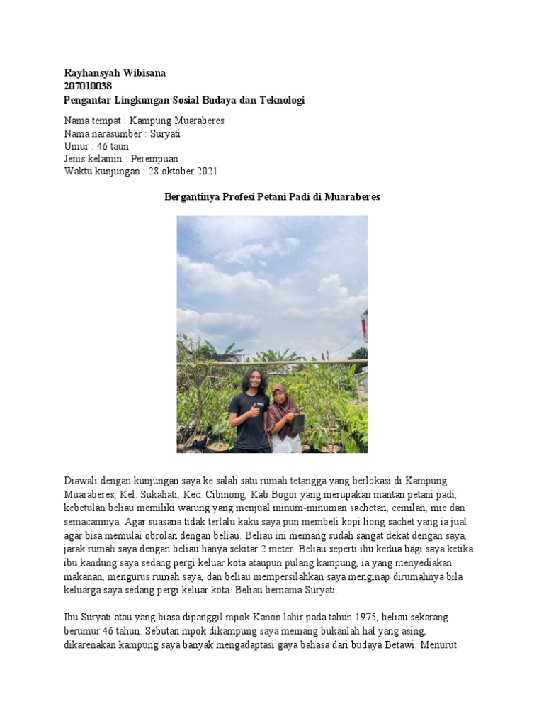 Rayhansyah Wibisana 207010038 PengantarLingkungan UTS | PDF