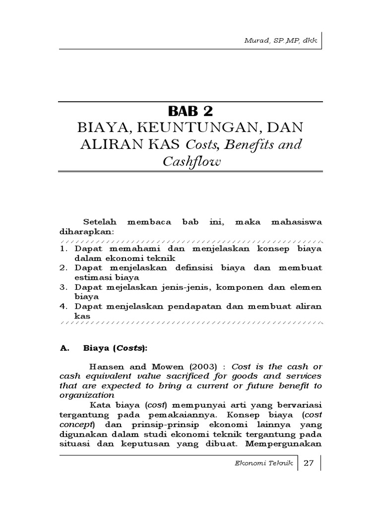 Ekonomi Teknik II - Compressed | PDF