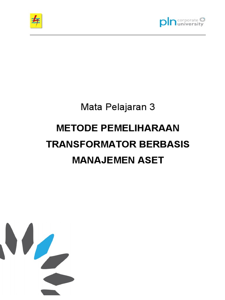 3A. - Metode Pemeliharaan Transformator Berbasis Manajemen Aset | PDF