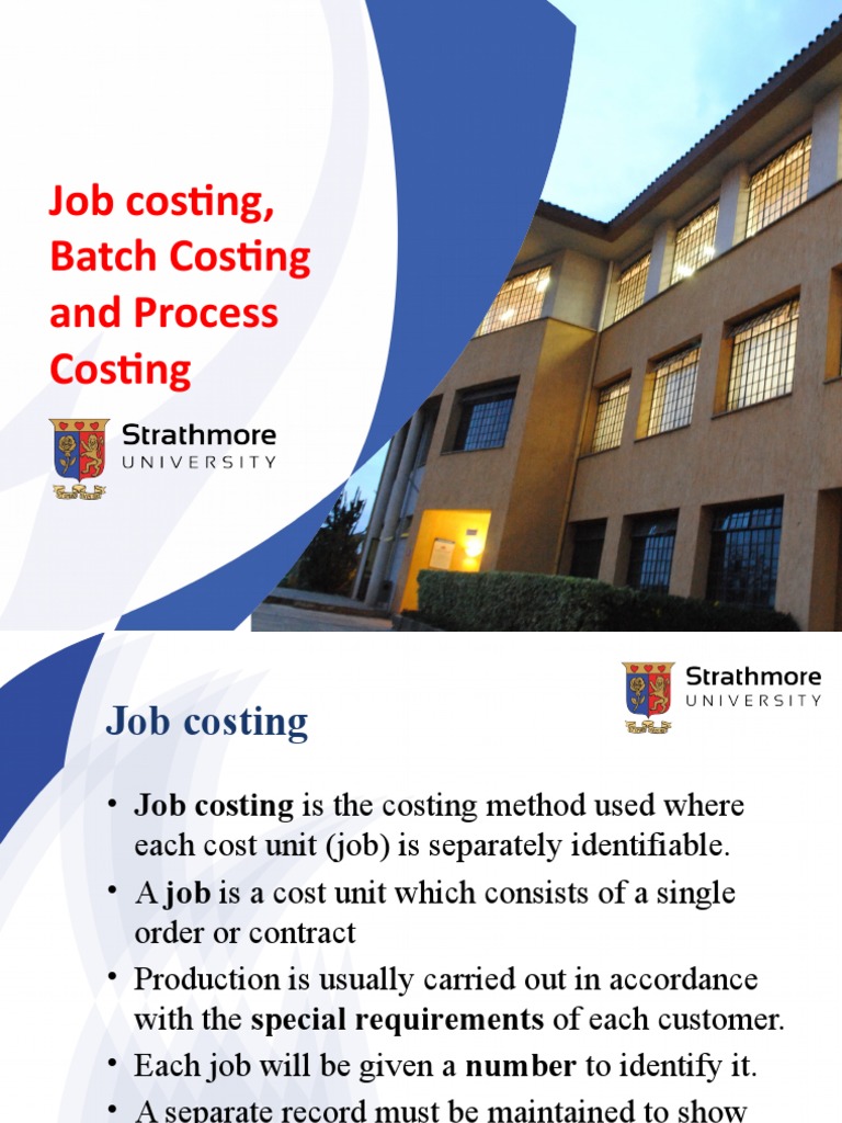 Job, Batch, and Process Costing Explained | PDF | Business | Finance ...