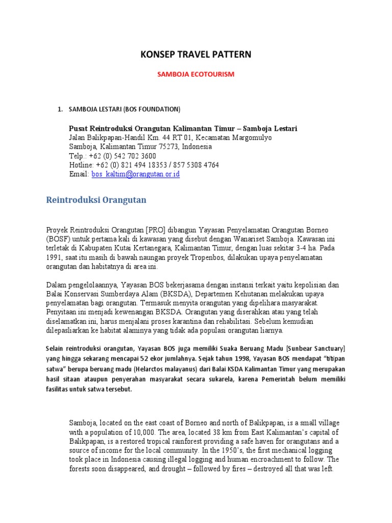 Konsep Travel Pattern | PDF