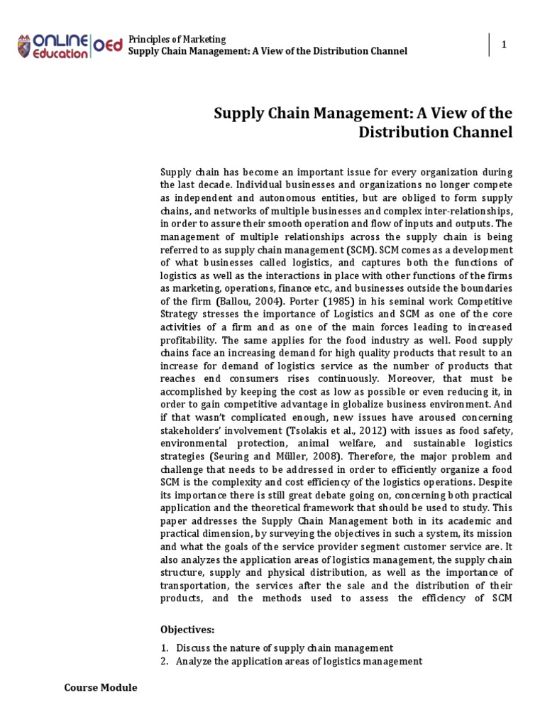 Week 013-Module Supply Chain Management - A View of The Distribution ...