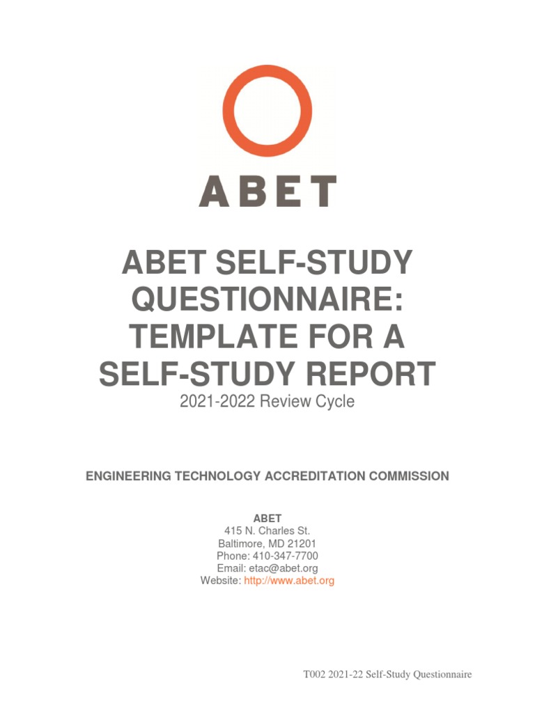 12 T002-ETAC-Self-Study-Questionnaire-9-21-20 EPET | PDF | Educational ...
