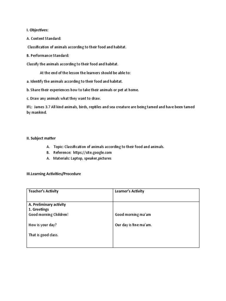My Lesson Plan in Multi Grade | PDF | Grassland | Lesson Plan