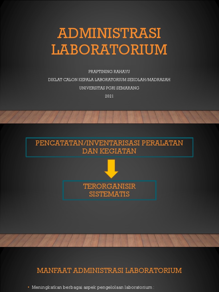 Administrasi Laboratorium - Praptiningr - Praptining Rahayu | PDF