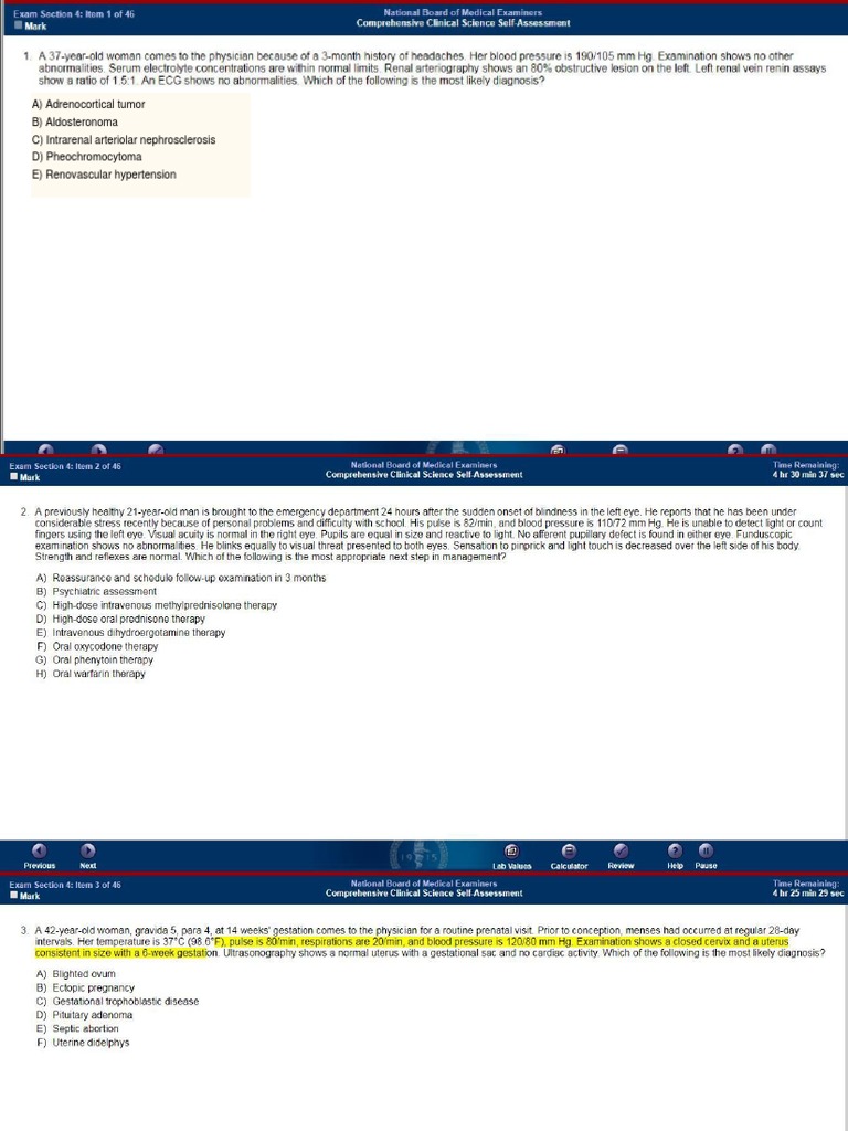 Multiple Choice Questions Covering Various Medical Topics | PDF