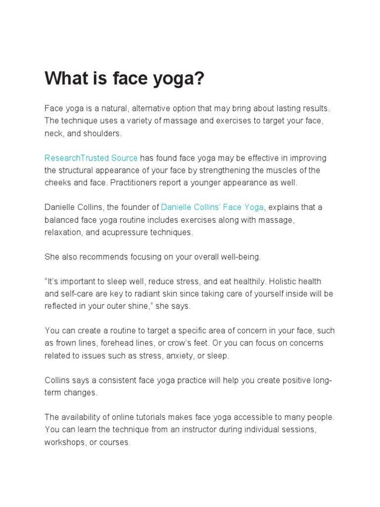 What Is Face Yoga | PDF | Massage | Asana