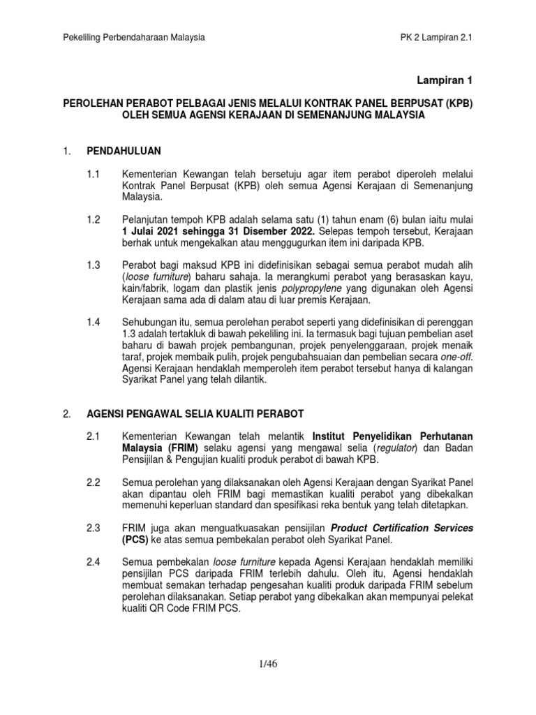 PK 2.1 KPB Perabot | PDF