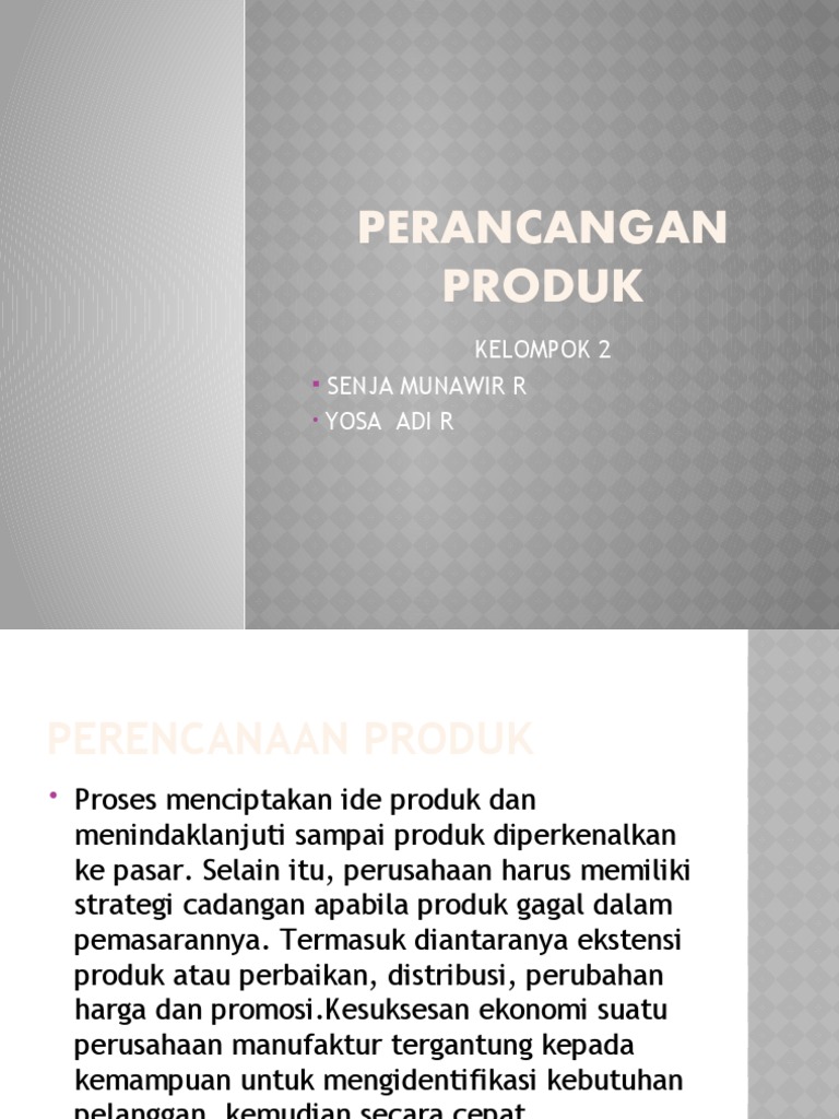 Perencanaan Produk yang Efektif | PDF