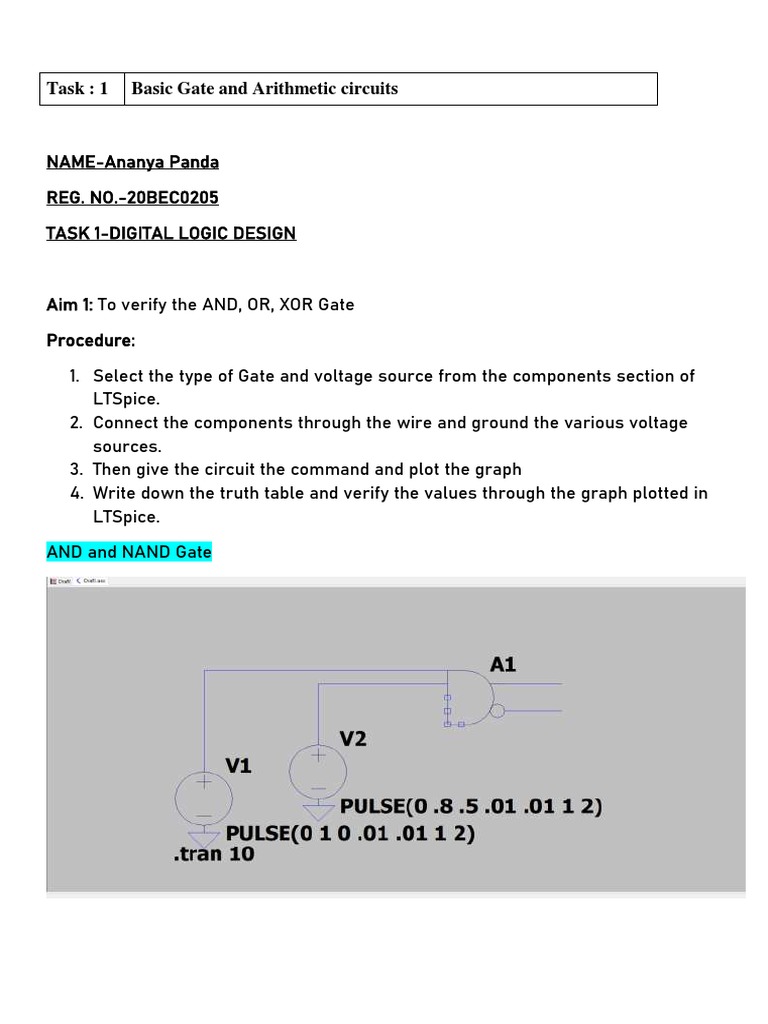 Digital Logic Design-Task 1 | PDF | Logic Gate | Boolean Algebra