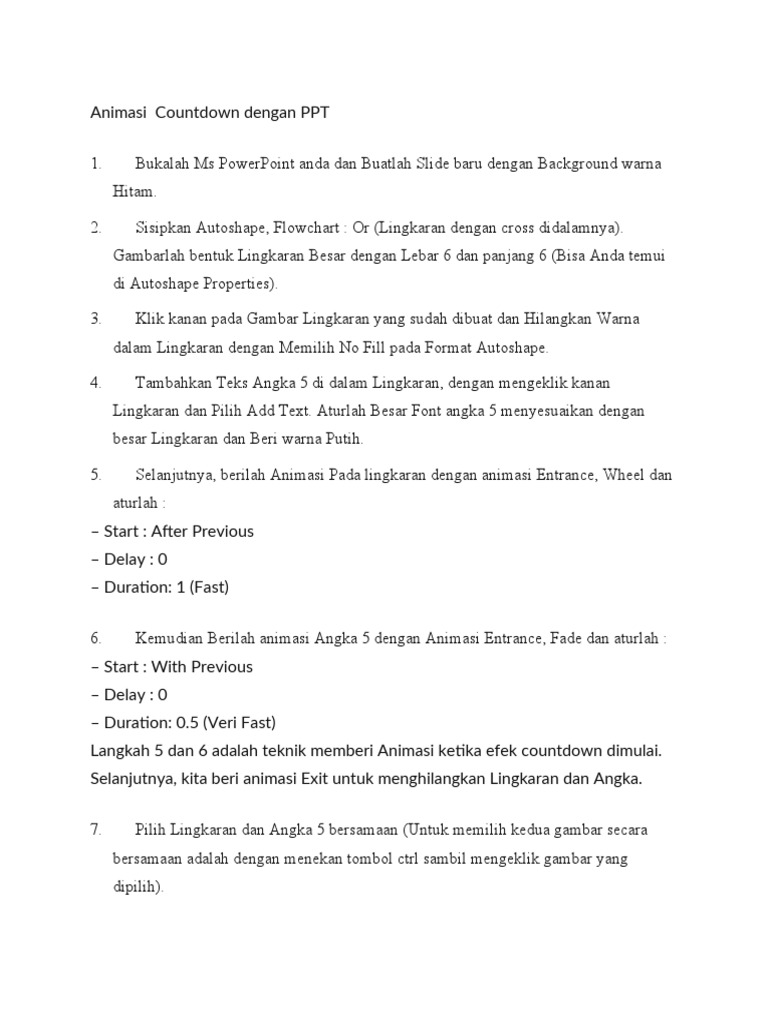 Countdown Dengan | PDF