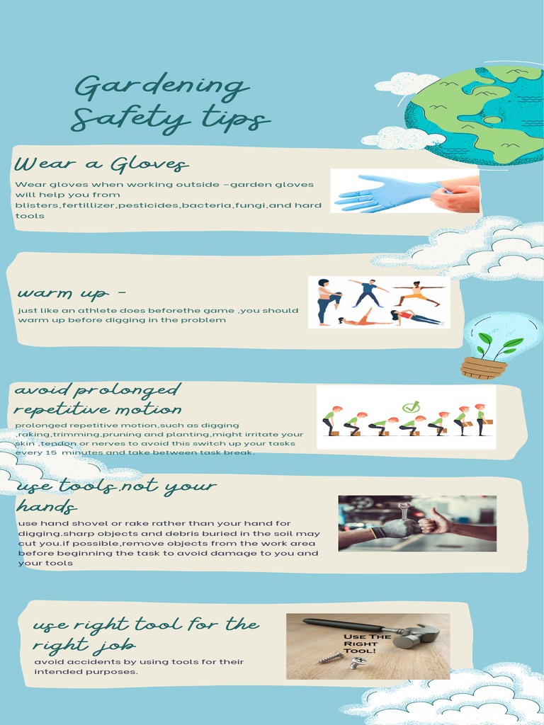 Gardening Safety Tips: Wear A Gloves | PDF