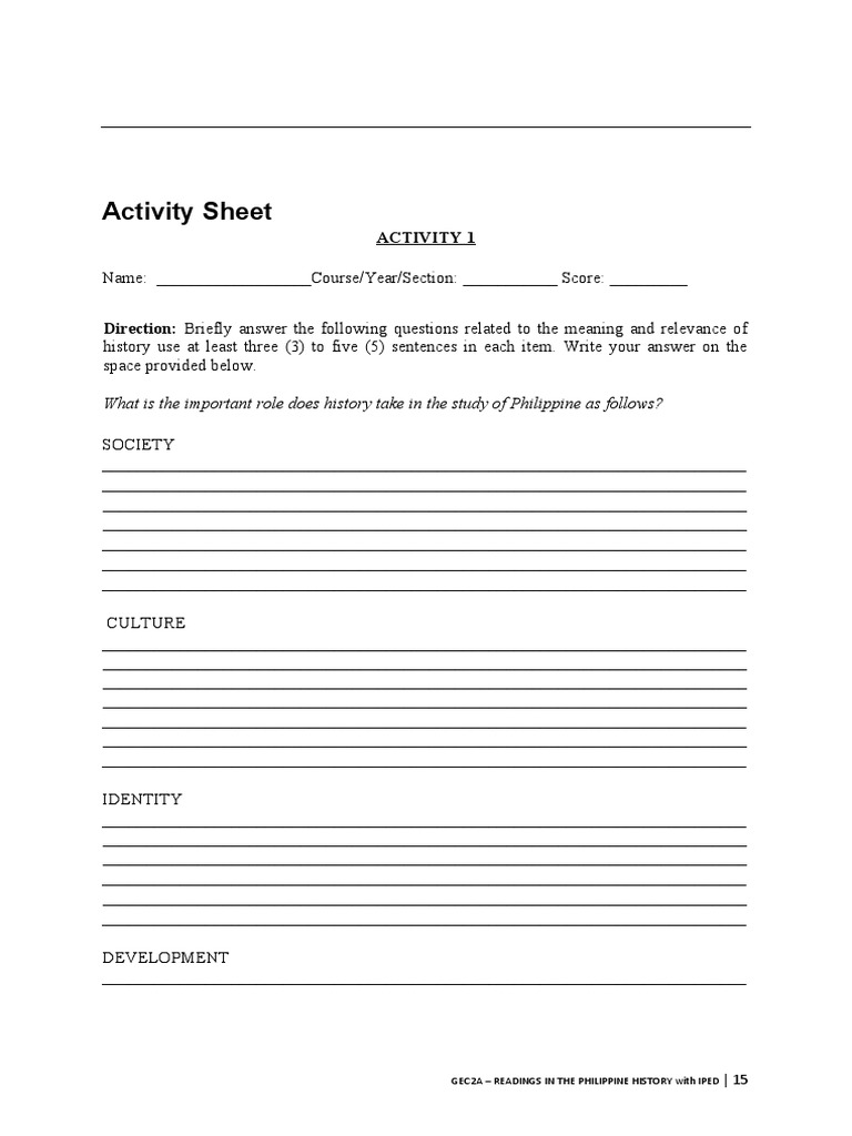 RPH Activities | PDF | Applied Psychology | Education Theory