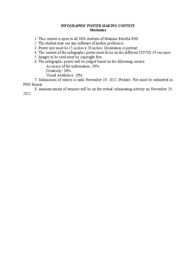 Infographic Poster Making Contest 12 | PDF