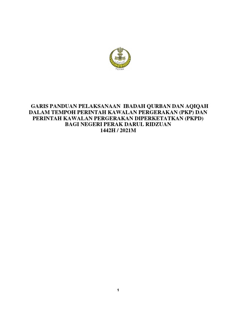 GP Sop Qurban Neg Perak-2021m-1442h | PDF