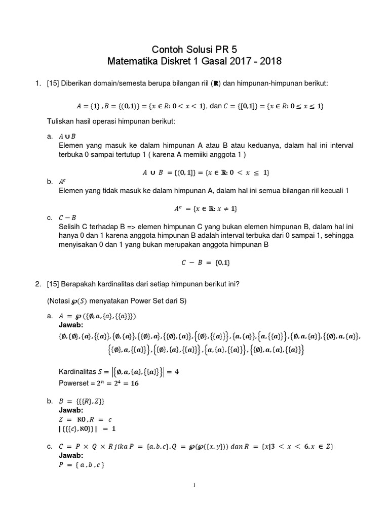 Contoh Solusi PR 5 MD 1 | PDF | Metode & Bahan Ajar | Komputer