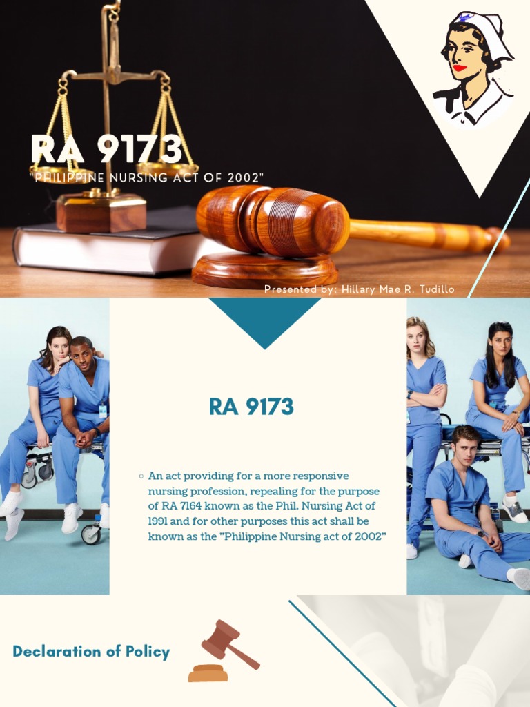 "Philippine Nursing Act of 2002": Presented By: Hillary Mae R. Tudillo ...