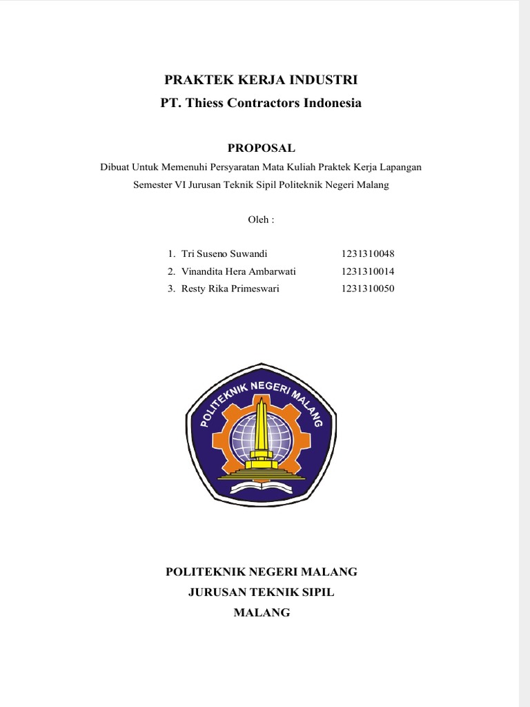 Template Proposal Magang | PDF