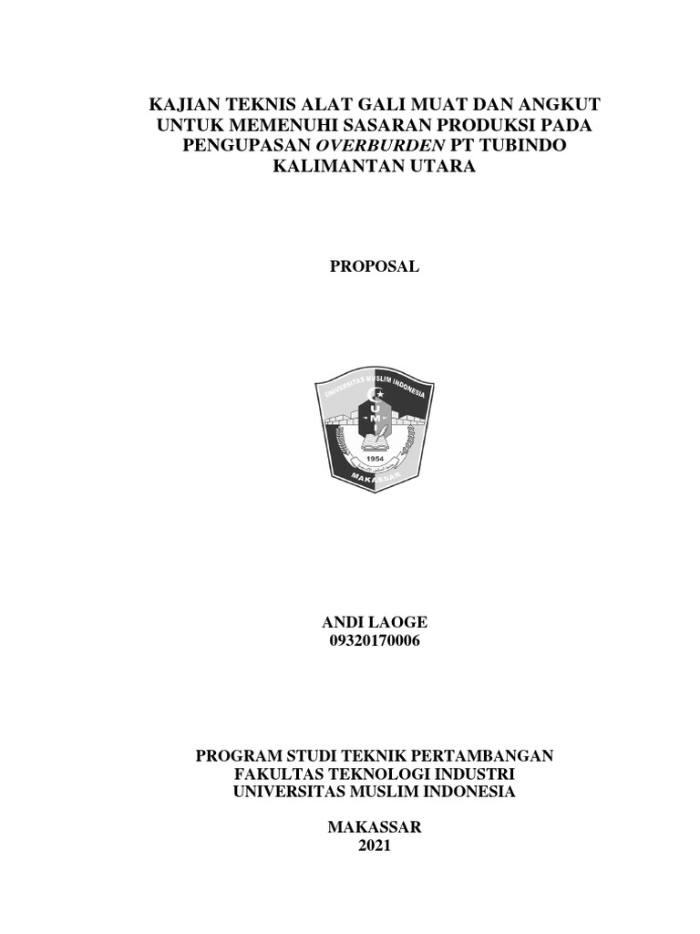 Proposal Andi Laoge 09320170006 | PDF