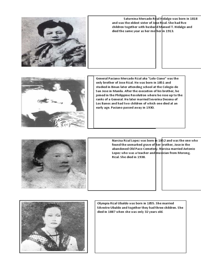 Jose Rizal Siblings Module 3 | PDF | Philippines
