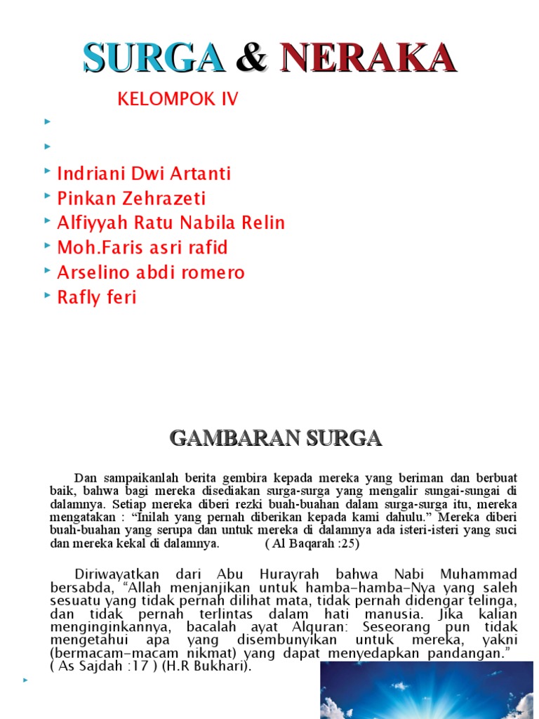 Surga Neraka PPT 1 | PDF | Agama & Spiritualitas