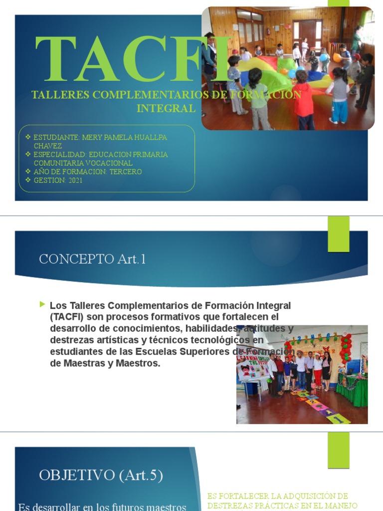Talleres Complementarios de Formación Integral | PDF
