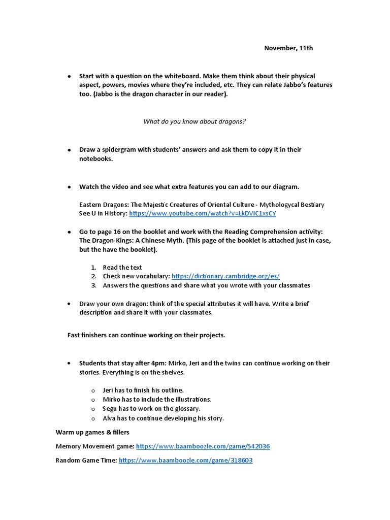 Junior III - November, 11th | PDF | Language Arts & Discipline | Young ...