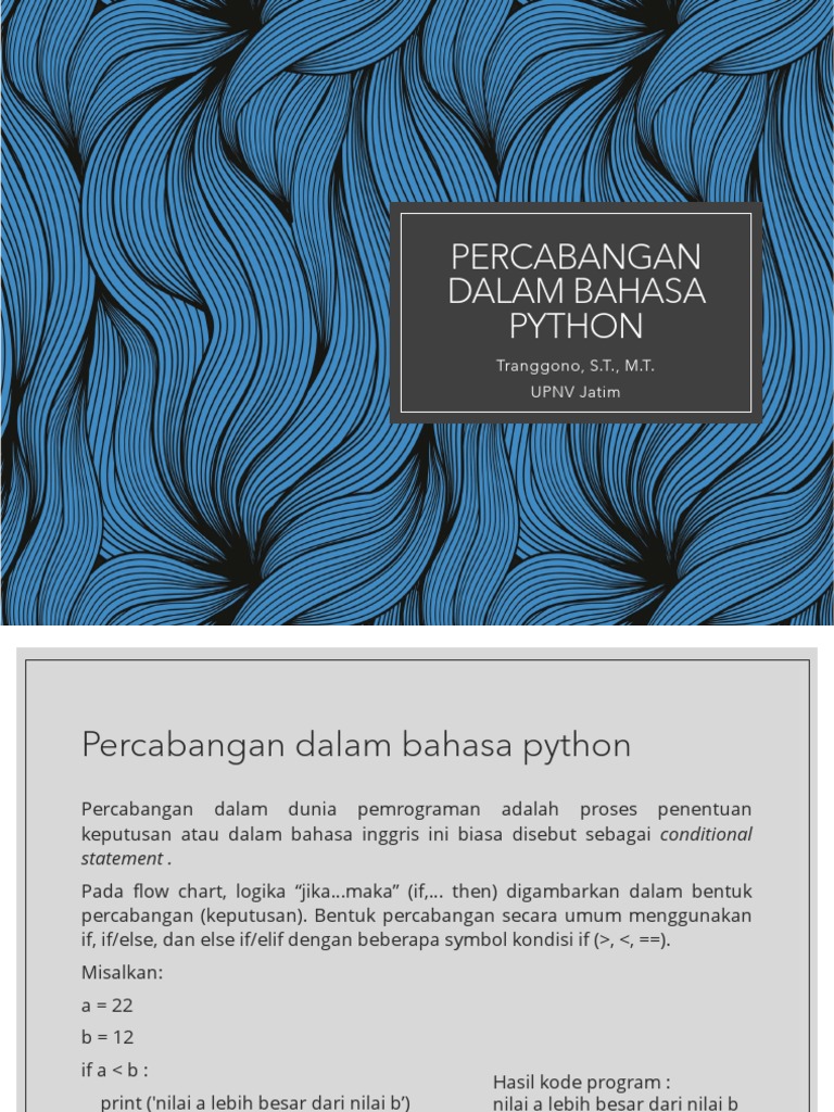 Percabangan Python: Panduan Dasar | PDF | Karier & Perkembangan ...