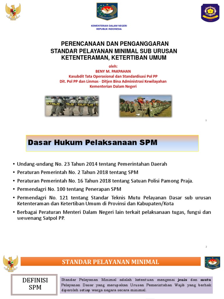 Peningkatan SPM Satpol PP 2020 | PDF