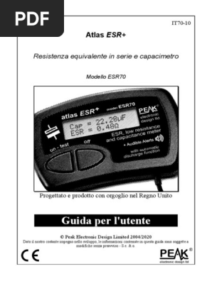 Atlas ESR And ESR User Guide Peak Electronic Design Limited, 41% OFF
