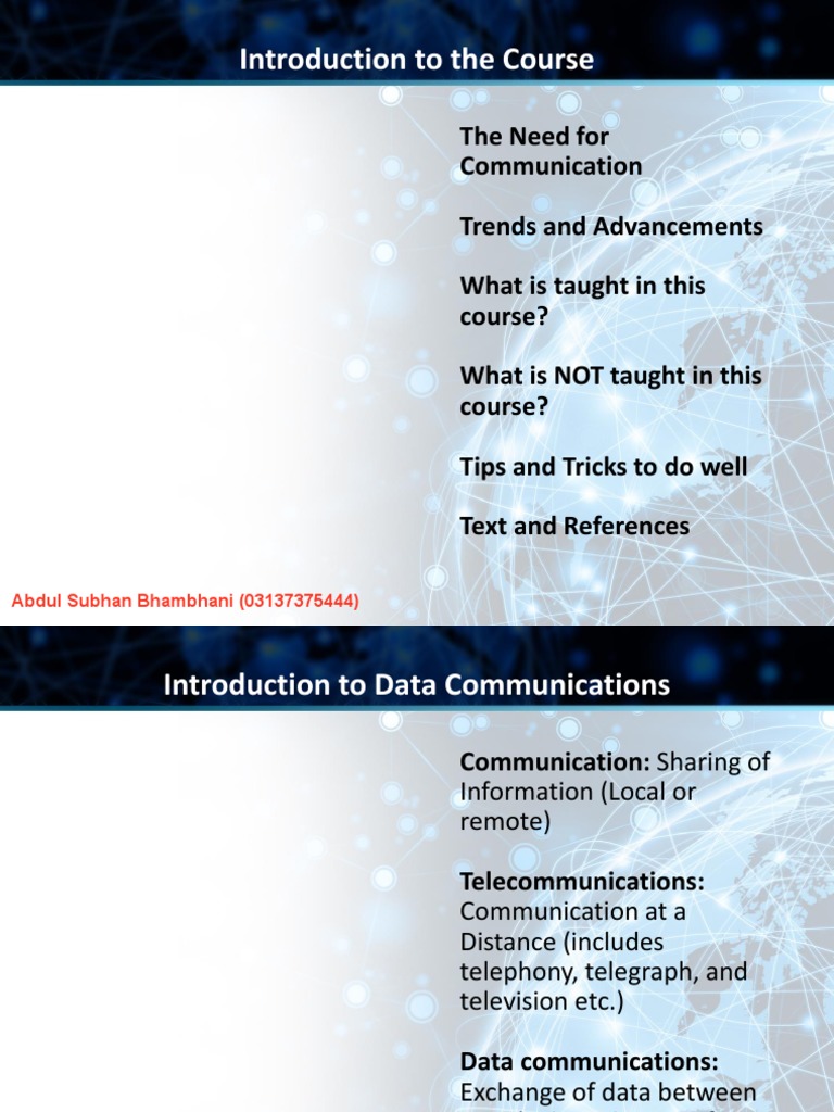 CS601 - Data Communication Updated Handouts | PDF | Osi Model | Network Topology