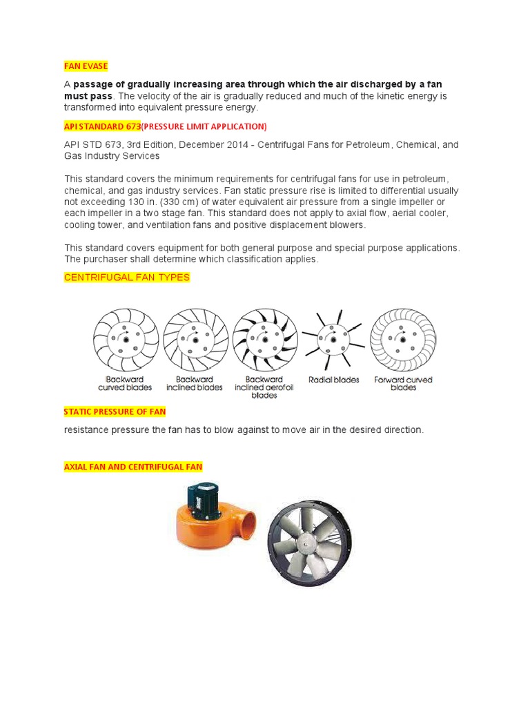 Fan Specification Details | PDF