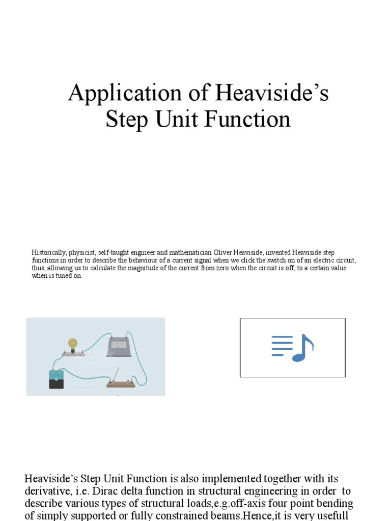 Application of Heaviside's Step Unit Function | PDF