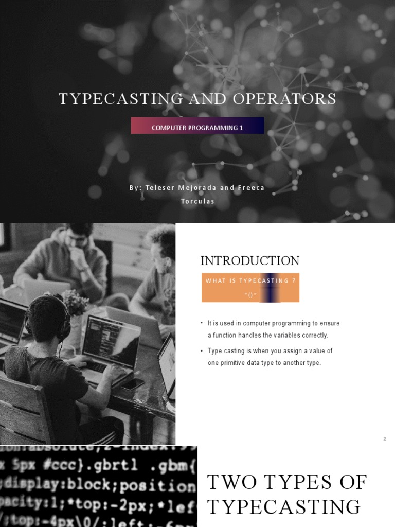 Typecasting and Operators.. | PDF