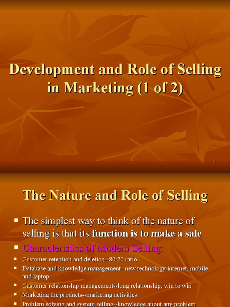 Modern Selling Techniques & Roles | PDF | Sales | Retail