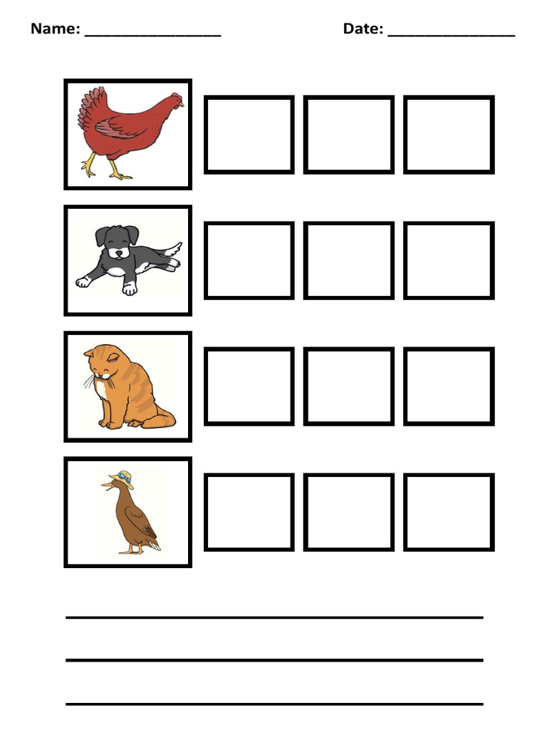 The Little Red Hen CVC Words | PDF