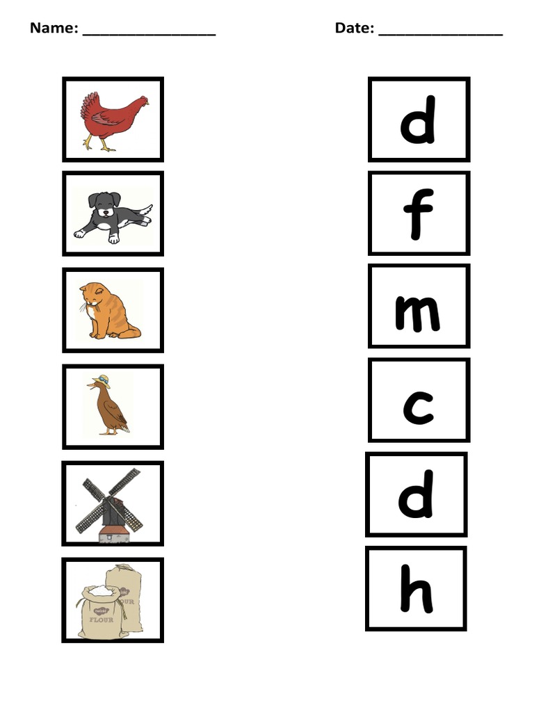 The Little Red Hen Initial Sound Matching | PDF
