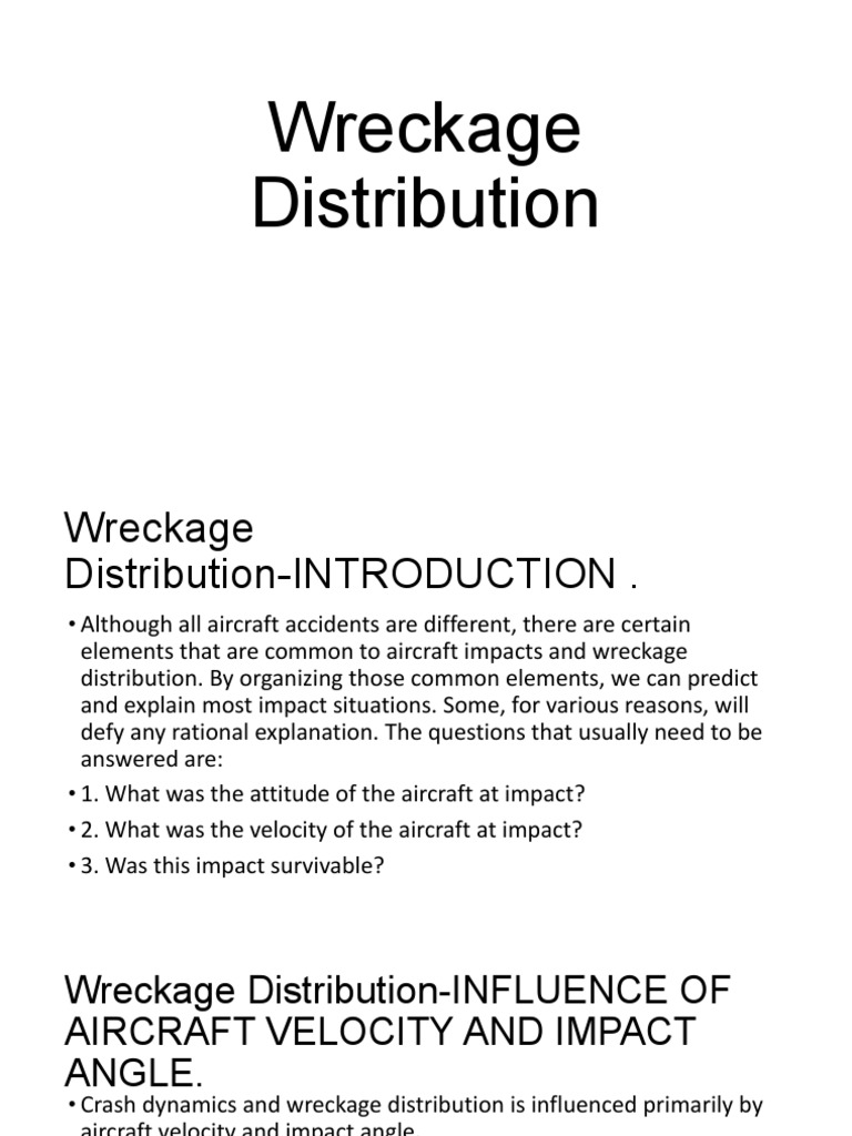 Wreckage Distribution | PDF | Impact Crater | Wound