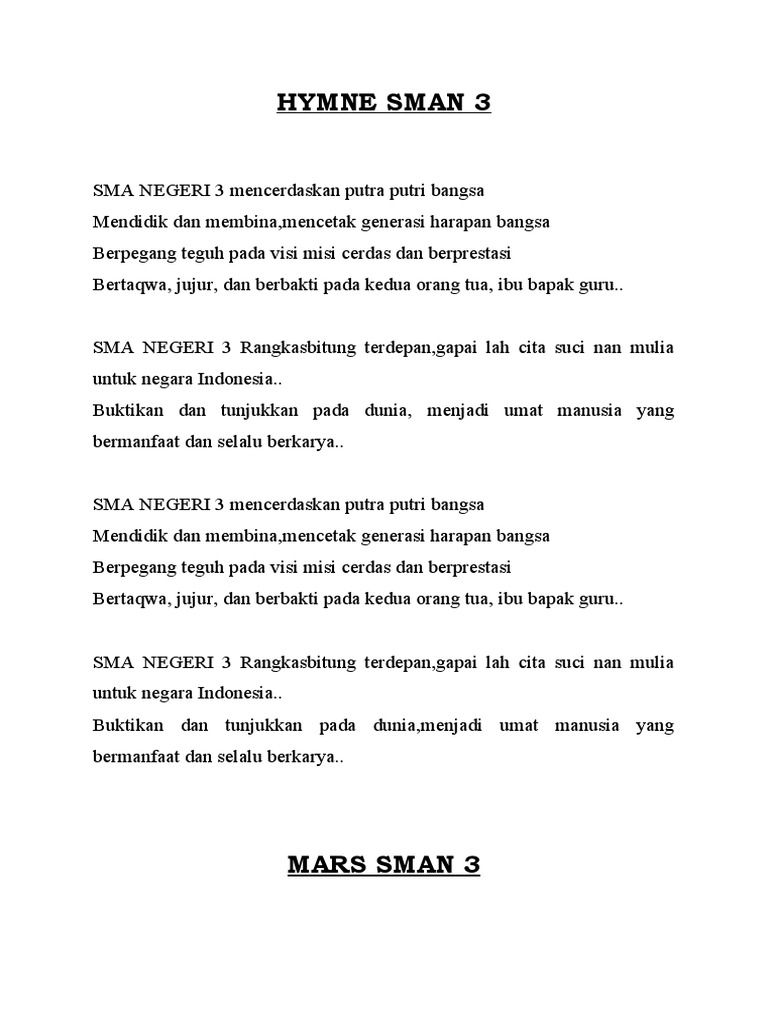 Hymne Sman 3 | PDF