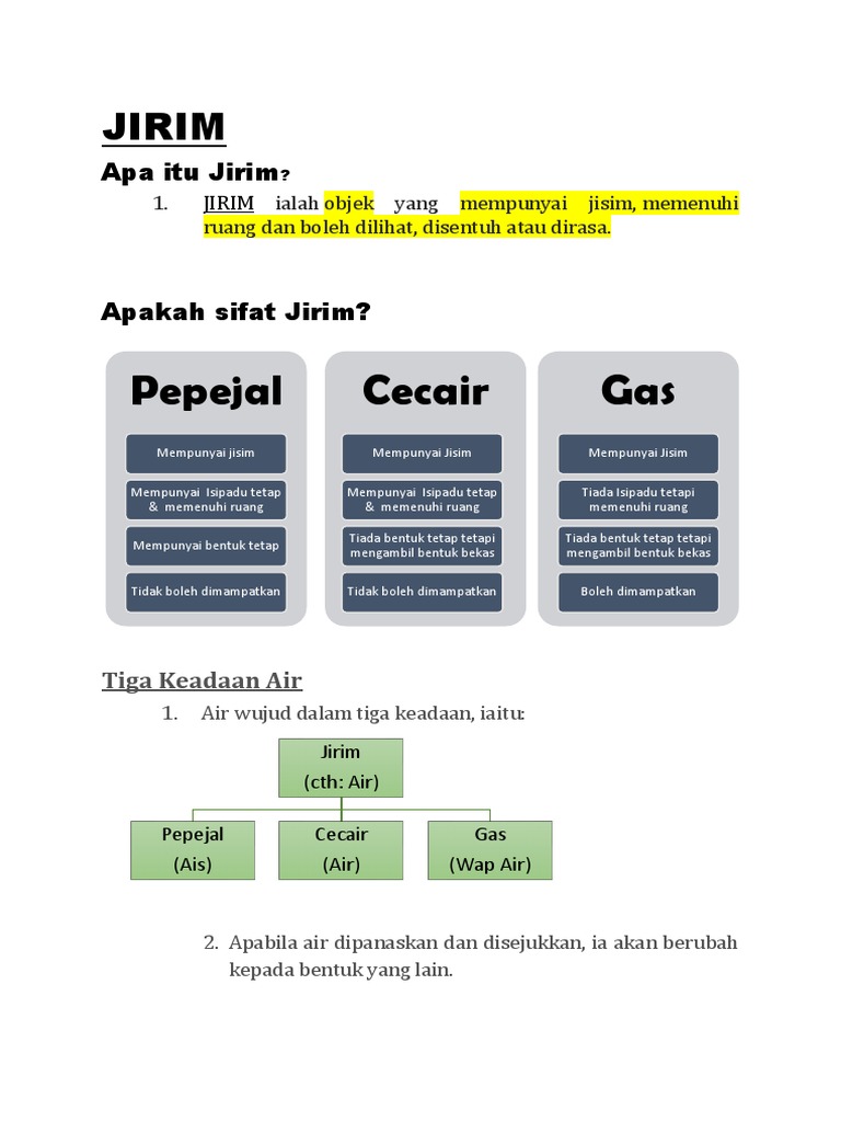 Nota Jirim - THN 5 | PDF