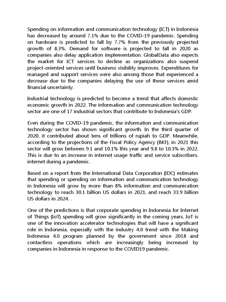 Ict 2022 | PDF | Information And Communications Technology | Economic ...